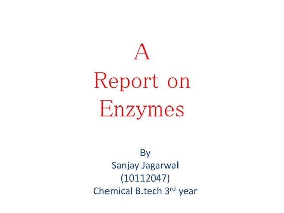 Nomenclature And Classification Of Enzyme Ppt