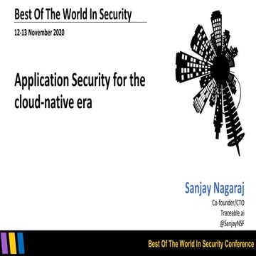 Rethinking Application Security for cloud-native era | PPT
