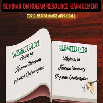 sanjaygowda55k Performance appraisal HRM | PPTX