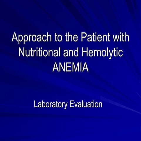 anemia approach | PPT