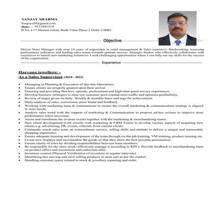 SANJAY SHARMA-1.pdf (Bhardwaj) my new resume | PDF
