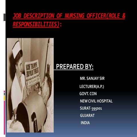 Nursing Officer Job Description | PPTX