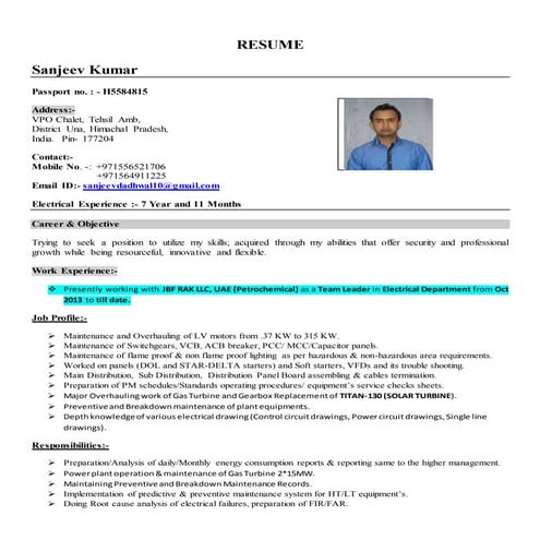 ELECTRICAL DESIGN ENGINEER LT & HT PANELS | PDF