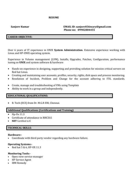Resume-heman joshi | DOC