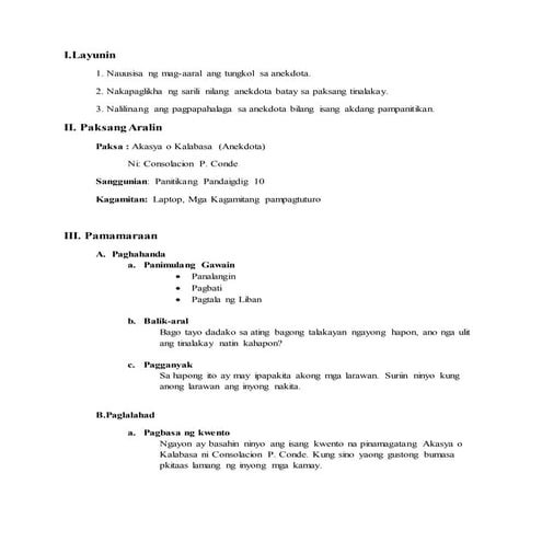 Detailed lesson plan - Anekdota | DOCX