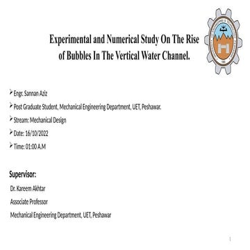 Experimental and numerical study on the rise of bubbles in the vertical ...