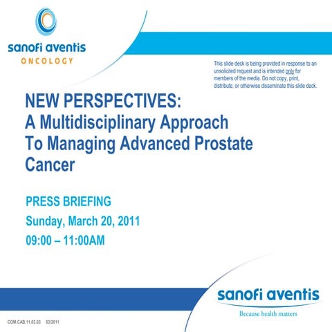 Sanofi aventispressbriefingppt | PPT
