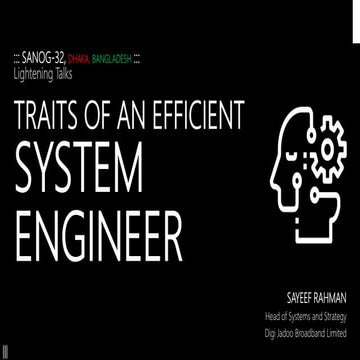 Traits of an Efficient System Engineer | PPT