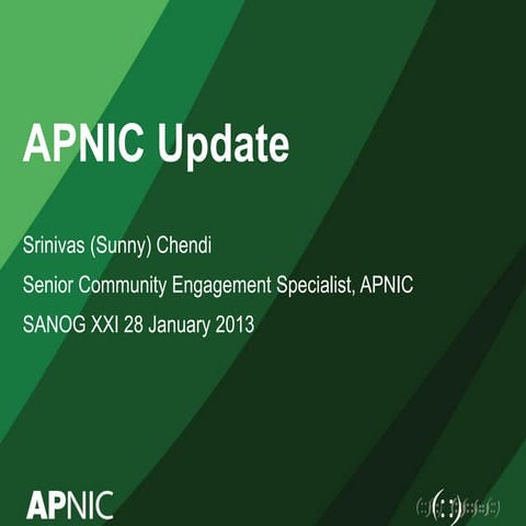 SANOG 22 - APNIC Updates | PPT