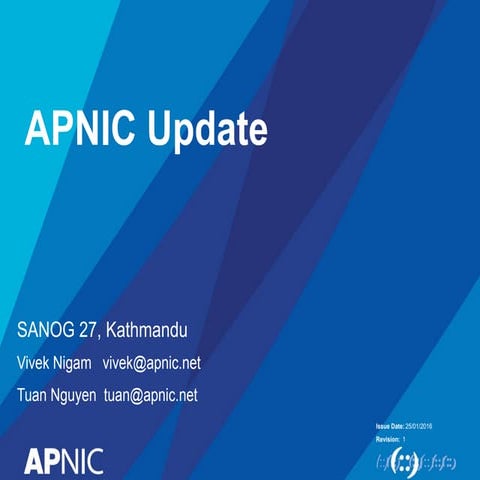 APNIC Update @ SANOG 27 | PPT