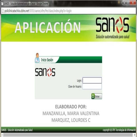 TICS-APLICACION SANOS | PPTX