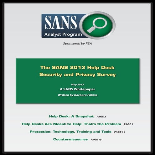 Self Service Reset Password Management Survey Report | PDF