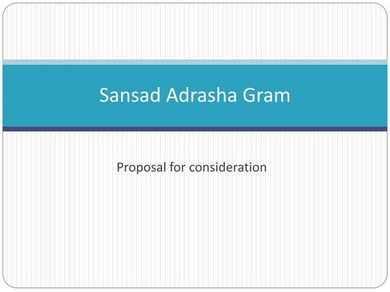 Sansad Adarsh Gram Yojna | PDF