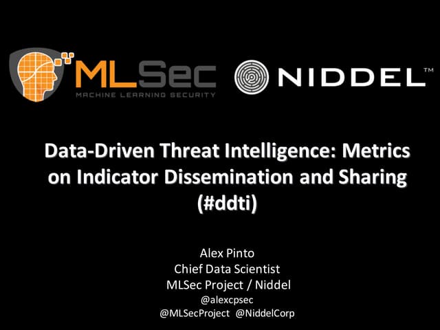 Sans Cti Summit 2016 Data Driven Threat Intelligence Sharing Ppt