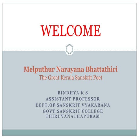 Sanskrit bindhya | PPTX