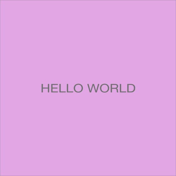 Hello World | PDF