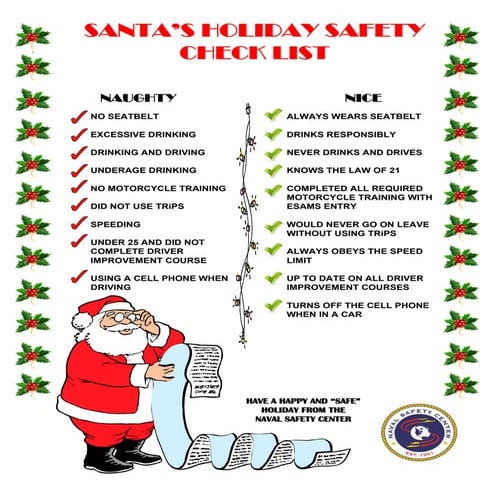 Santa check list | PDF