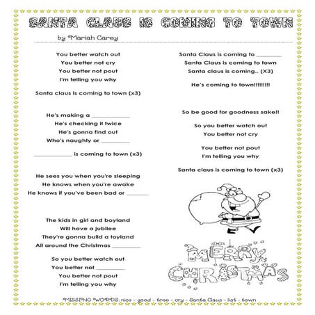 Santa Claus Is Coming To Town Lyrics