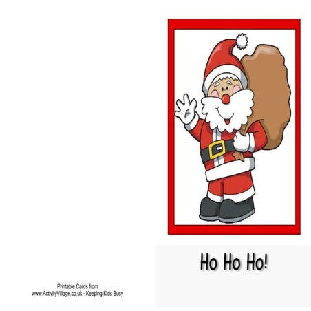 Santa Ho Ho Ho Card | PDF
