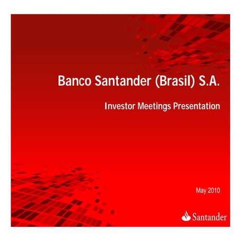 Santander securities presentation | PDF
