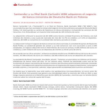 30 key dates in the history of Santander | PDF