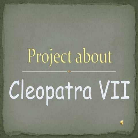 Cleopatra Power point Slide Deck for Kids | PPT