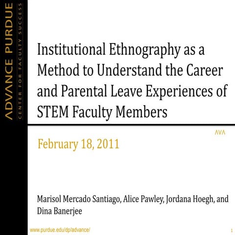 Institutional Ethnography as a Method to Understand the Career and ...