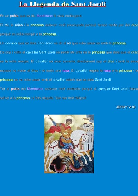 Sant jordi poema | ODT