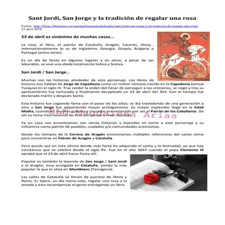 SANT JORDI-Actividades de ELE | PDF