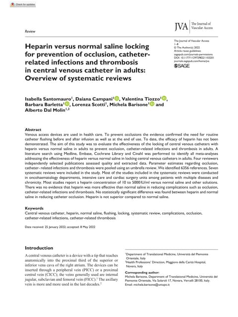Introduction to the Visual Infusion Phlebitis (VIP) score | PDF