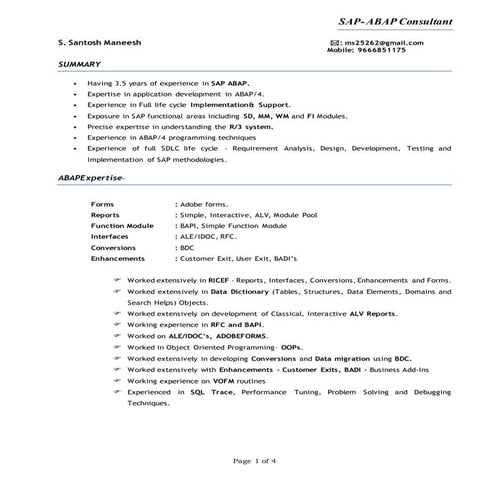 Santosh Resume | DOCX