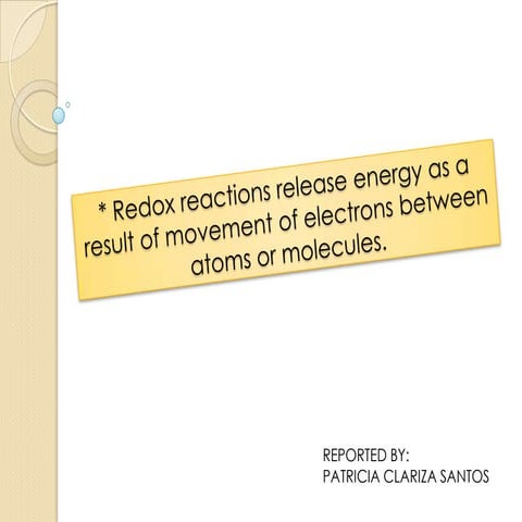 redox reaction | PPTX
