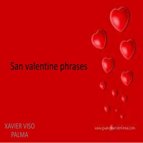 San valentine phrases | PPT
