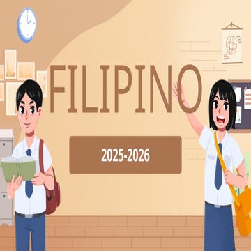 Subject Area Orientation in Filipino for the Opening of Classes | PPTX