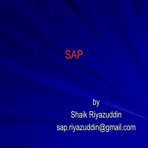 SAP | PPT