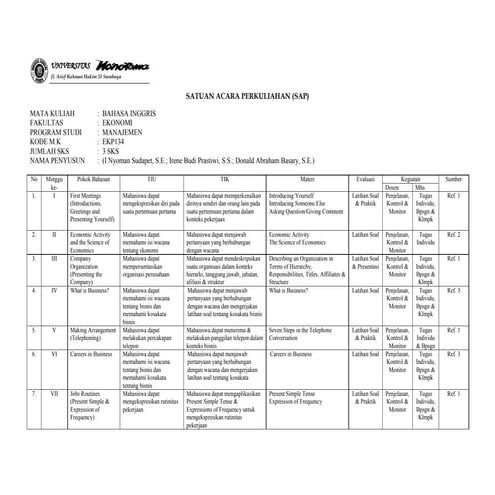 Sap b.-inggris-ekonomi | PDF