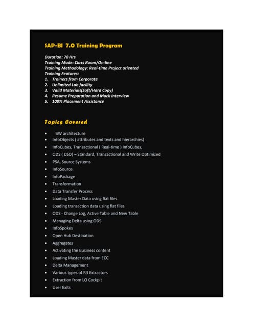 SAP Business Intelligence (BI) Online Training Certification - PPT.pdf