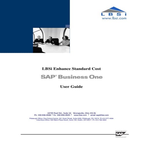 Sap business-one-standard-cost-roll-up-guide | PDF