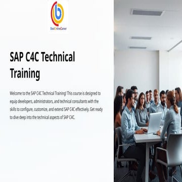 TIPS FOR SUCCESS IN SAP C4C TECHNICAL TRAINING | PPTX