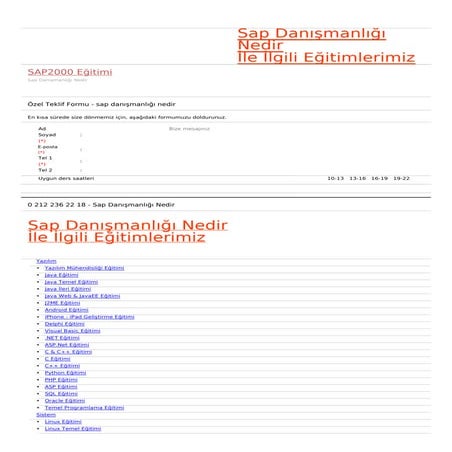 Sap danismanligi-nedir | PDF