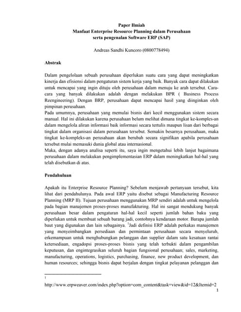 Erp pertamina | DOCX