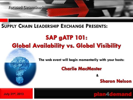 Available to Promise Oracle R12 ATP.pptx | Business | Business and Finance