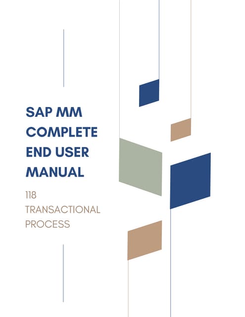 SAP MM OVERVIEW PRESENTATION GUIDE BEGINNER | PPT
