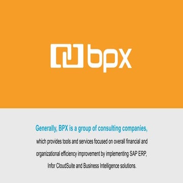 BPX - SAP Services | PPT