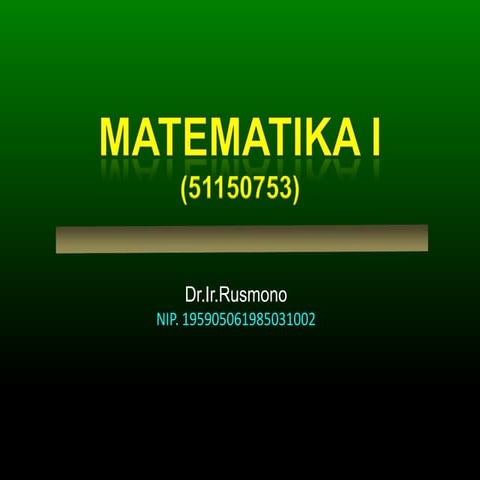 Matematika dasar 1 | PPTX