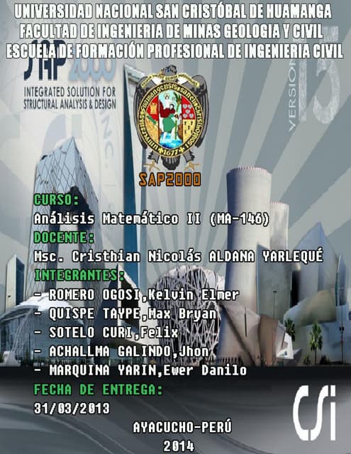 Non linear sttic analysis sap2000 | PDF