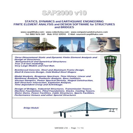 Sap2000 v10 | PDF