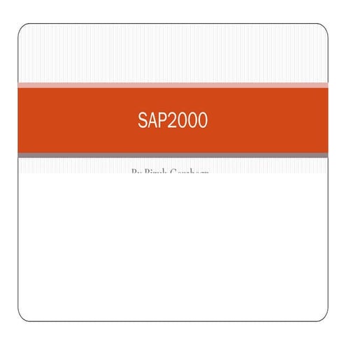 SAP2000 Tutorial @civileng_soft.pd for structural | PDF