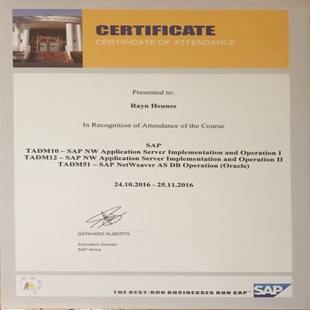 SAP NetWeaver 7.4 Attendance Certificate | PDF
