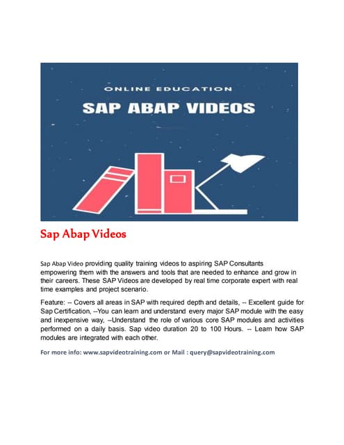 Sap Abap on Cloud Tutorial | PDF